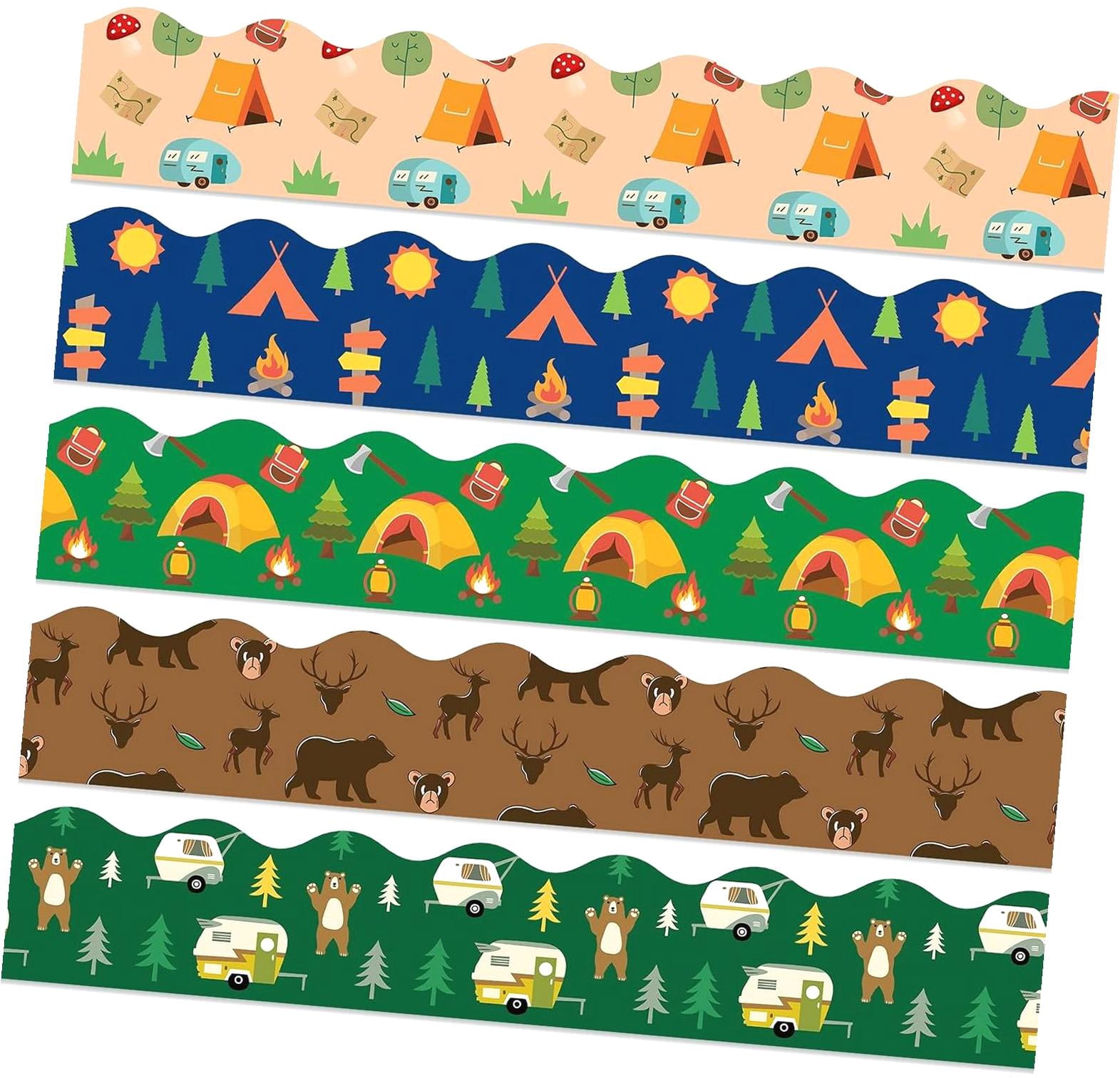 Fuliko 69Ft Camping Themed Bulletin Board Border for Classroom ...