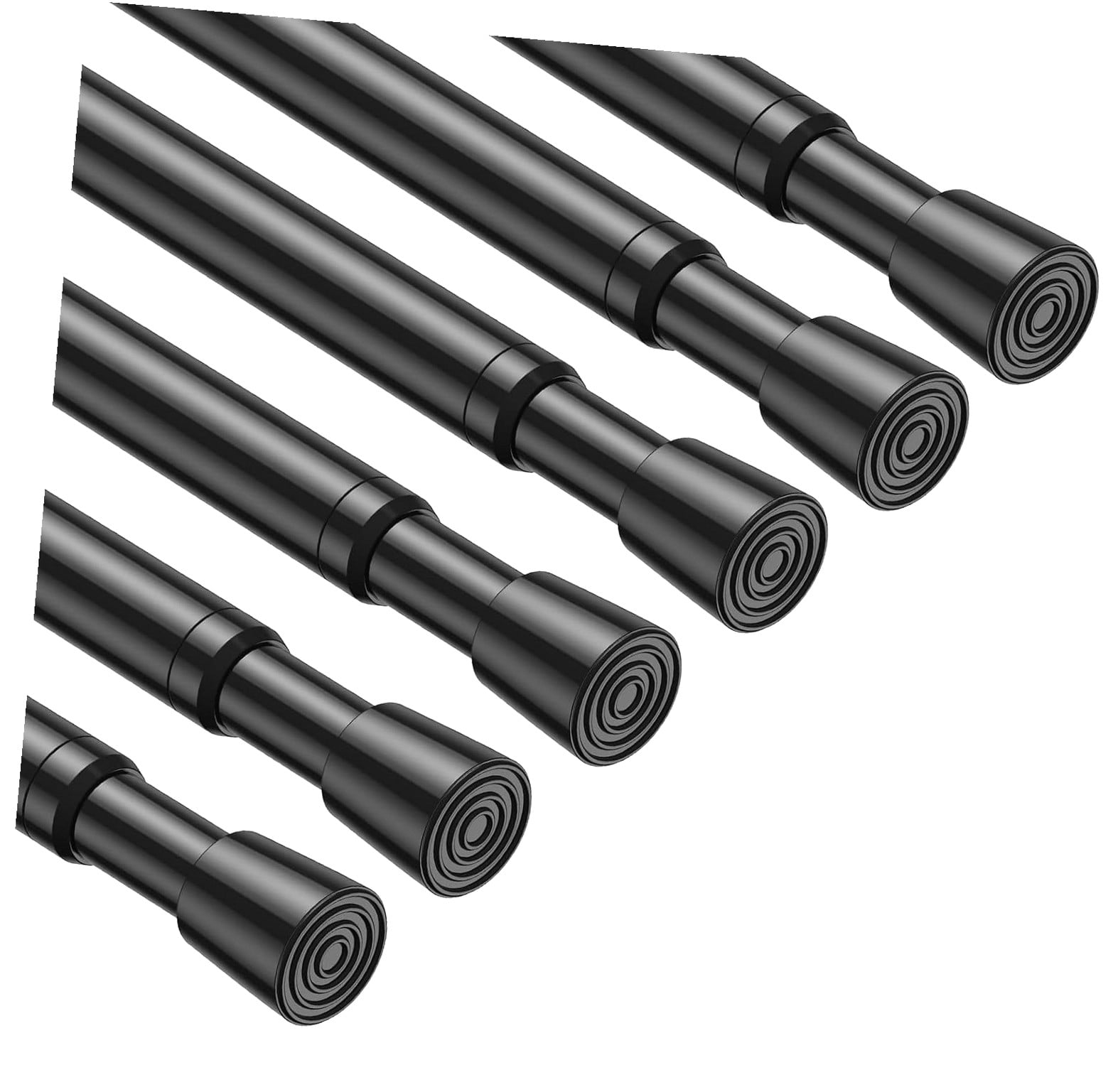 Fuliko 6PCS Small Tension Curtain Rod 27 to 38 Inch, Short Curtain Rods ...