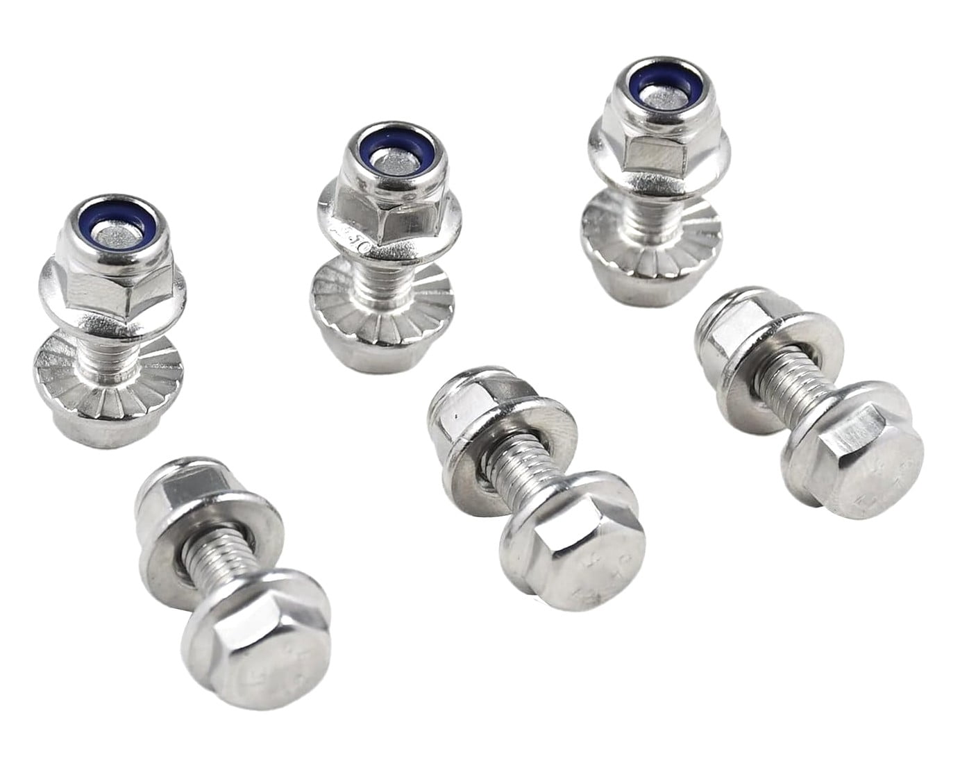 Fuliko 6PCS Steel Hex Flanged Battery 19M7775 Terminal Nut Set 14M7303 ...