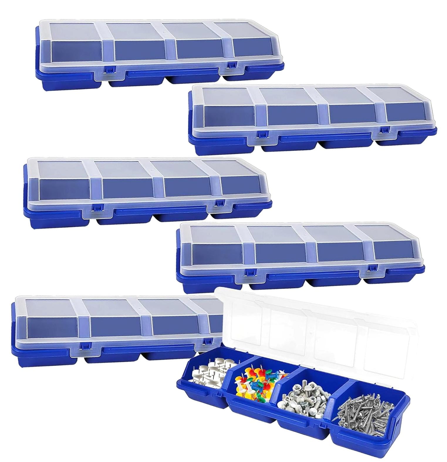 Fuliko 6Pcs Screw Storage Containers with , Stackable Plastic Organizer ...