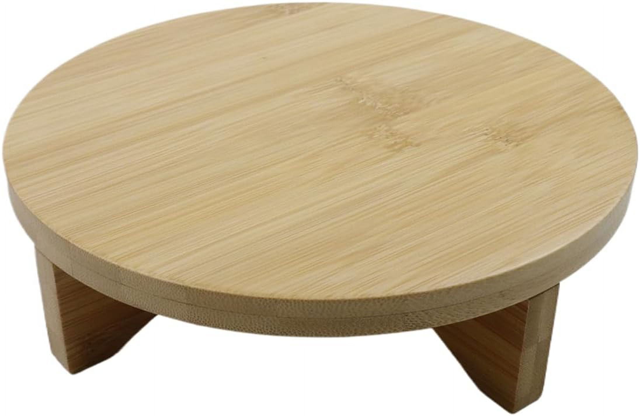 Fuliko 7.6" Wood Small Plant Stand Round Plant Riser Short Plant Stand ...