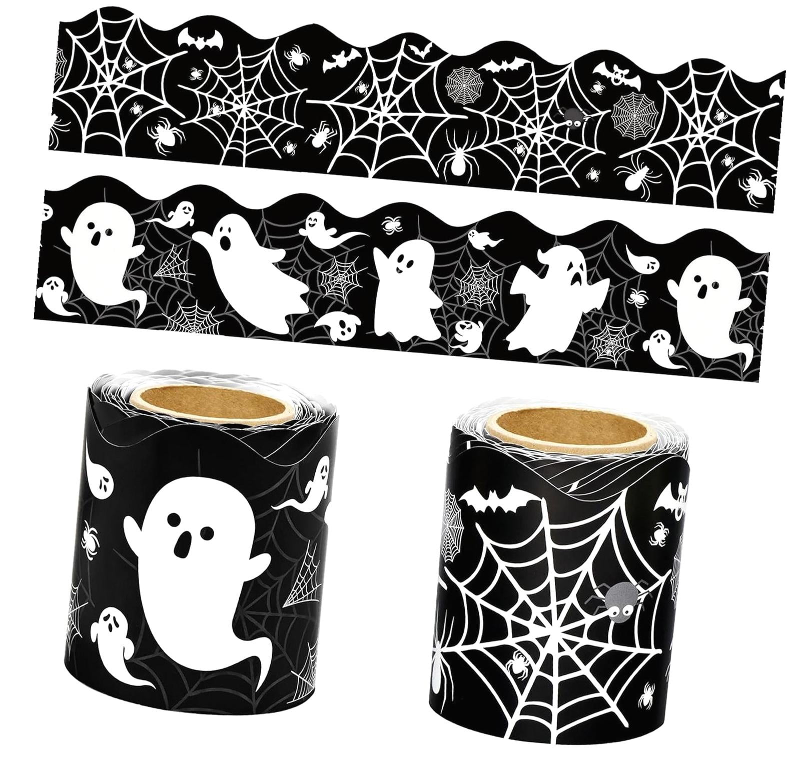 Fuliko 72 Feet Bulletin Board Borders Featuring Spider, Bat, Ghost, and ...