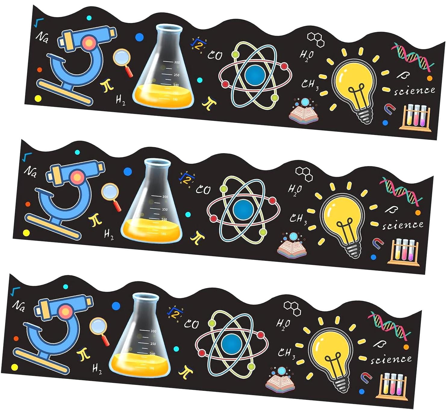 Fuliko 72 Feet Science-Themed Bulletin Board Borders, Adhesive ...