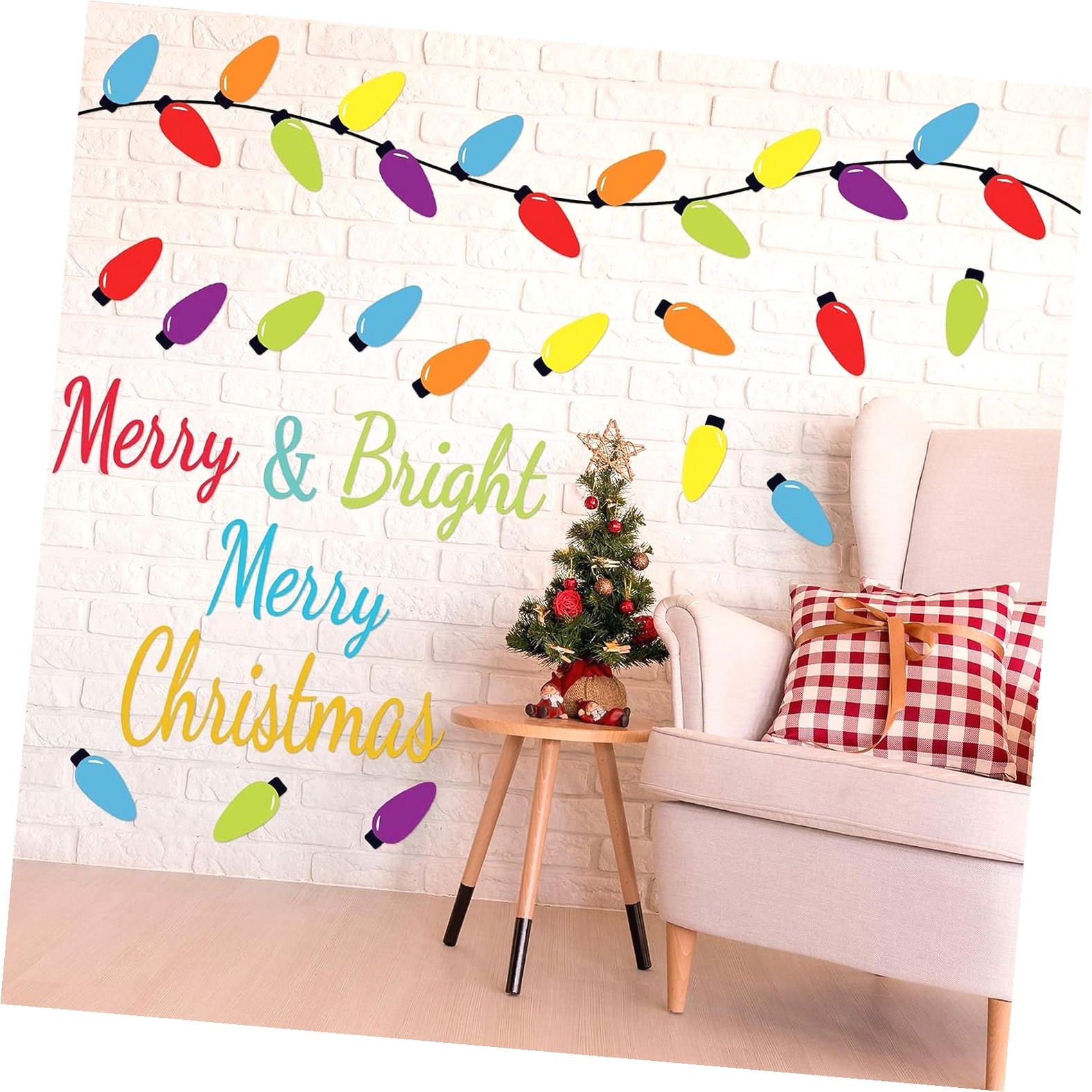 Fuliko 78 Pieces Christmas Merry and Bright Stick Merry Christmas ...