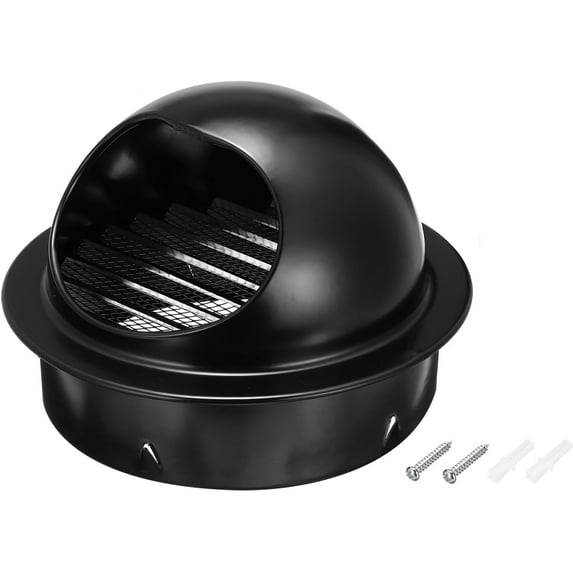 Fuliko 8 Inch Vent Round Cover, Steel Exterior Wall Air Vent Louvered ...
