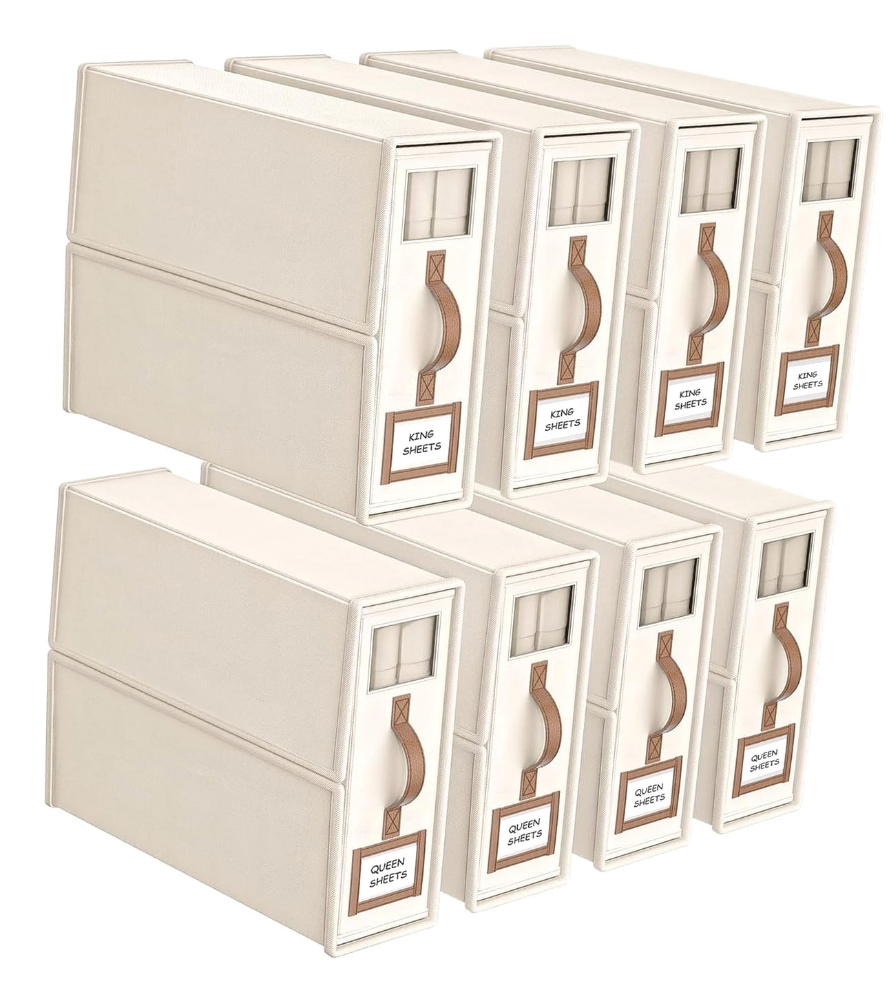 Fuliko 8 Pack Bed Organizers and Storage (Standard Size), Foldable ...
