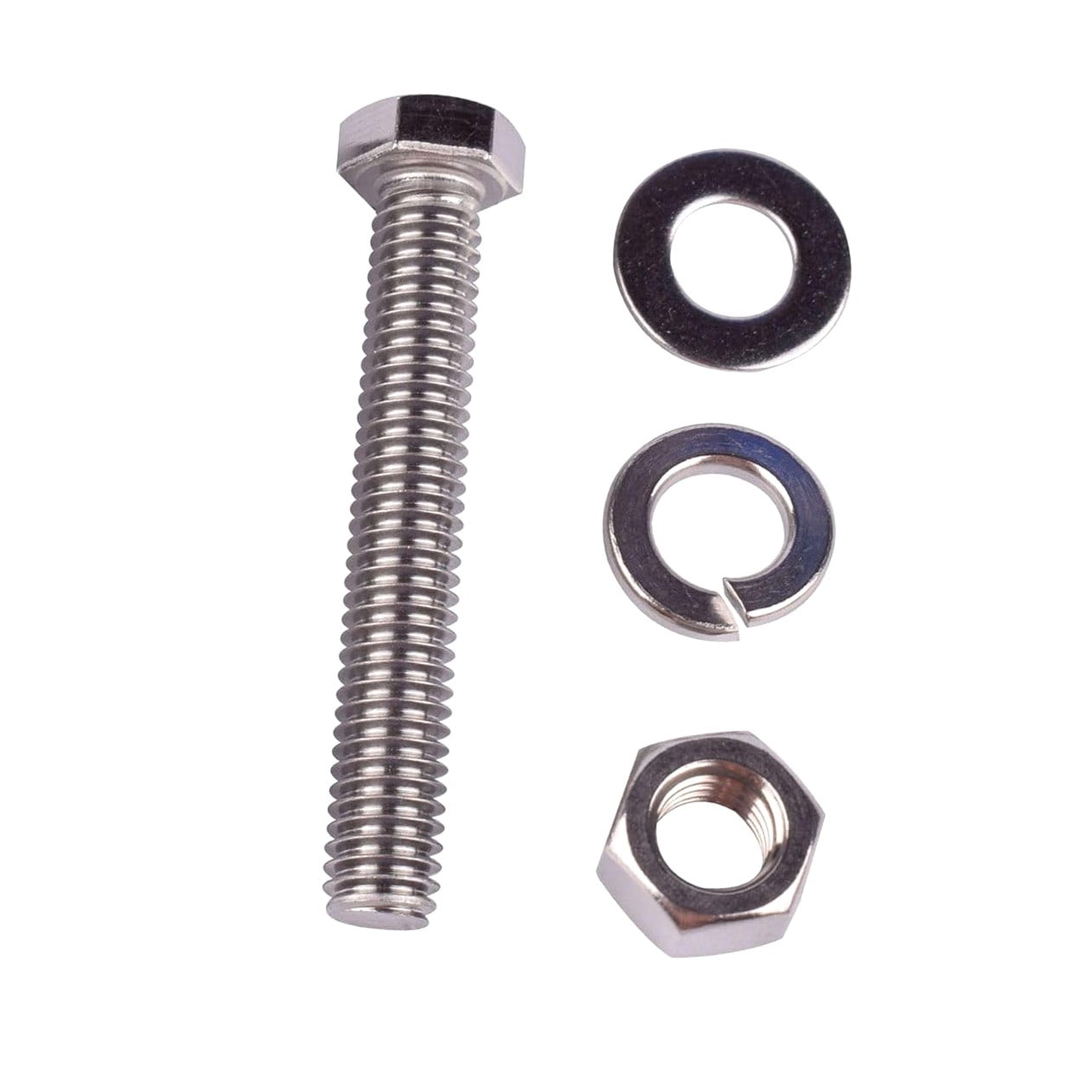 Fuliko 8 sets of 5/16-18 x 3" stainless steel hex screws with nuts ...