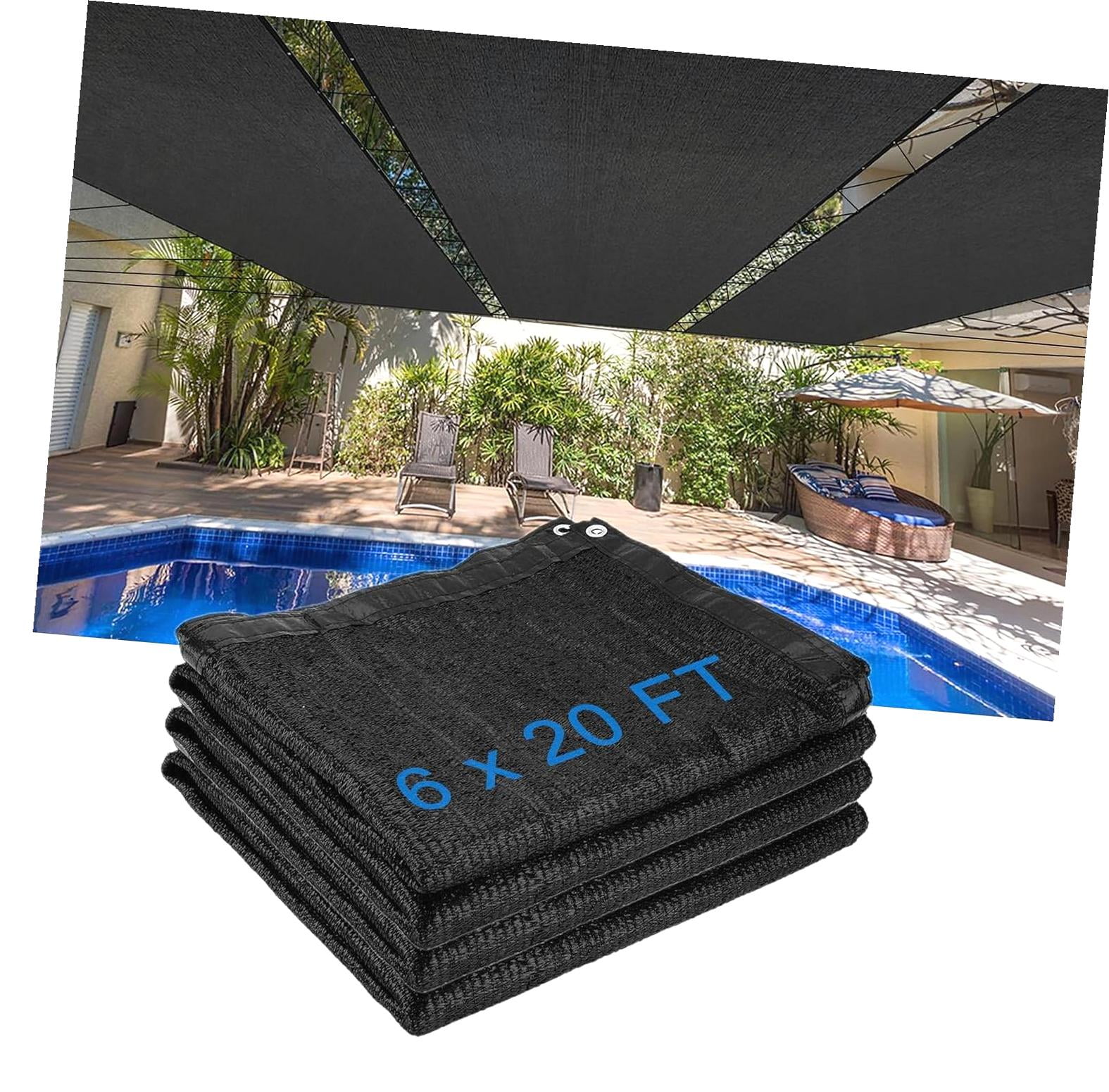 Fuliko 80% Shade Cloth - 6 x 20 ft Garden Sun Protection Net with ...