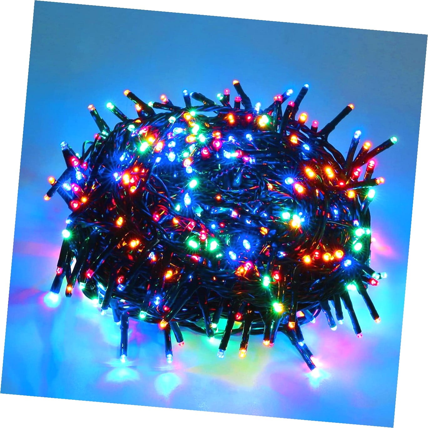 Fuliko 82 Feet 1000 Christmas Cluster Lights 8 Modes Christmas String ...