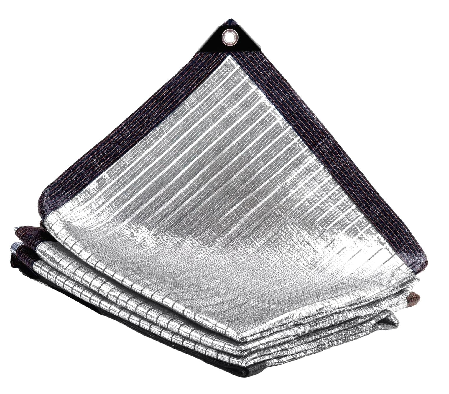 Fuliko 85% 10x12FT Aluminum Shade Cloth Reflective Sun Shade Cover ...
