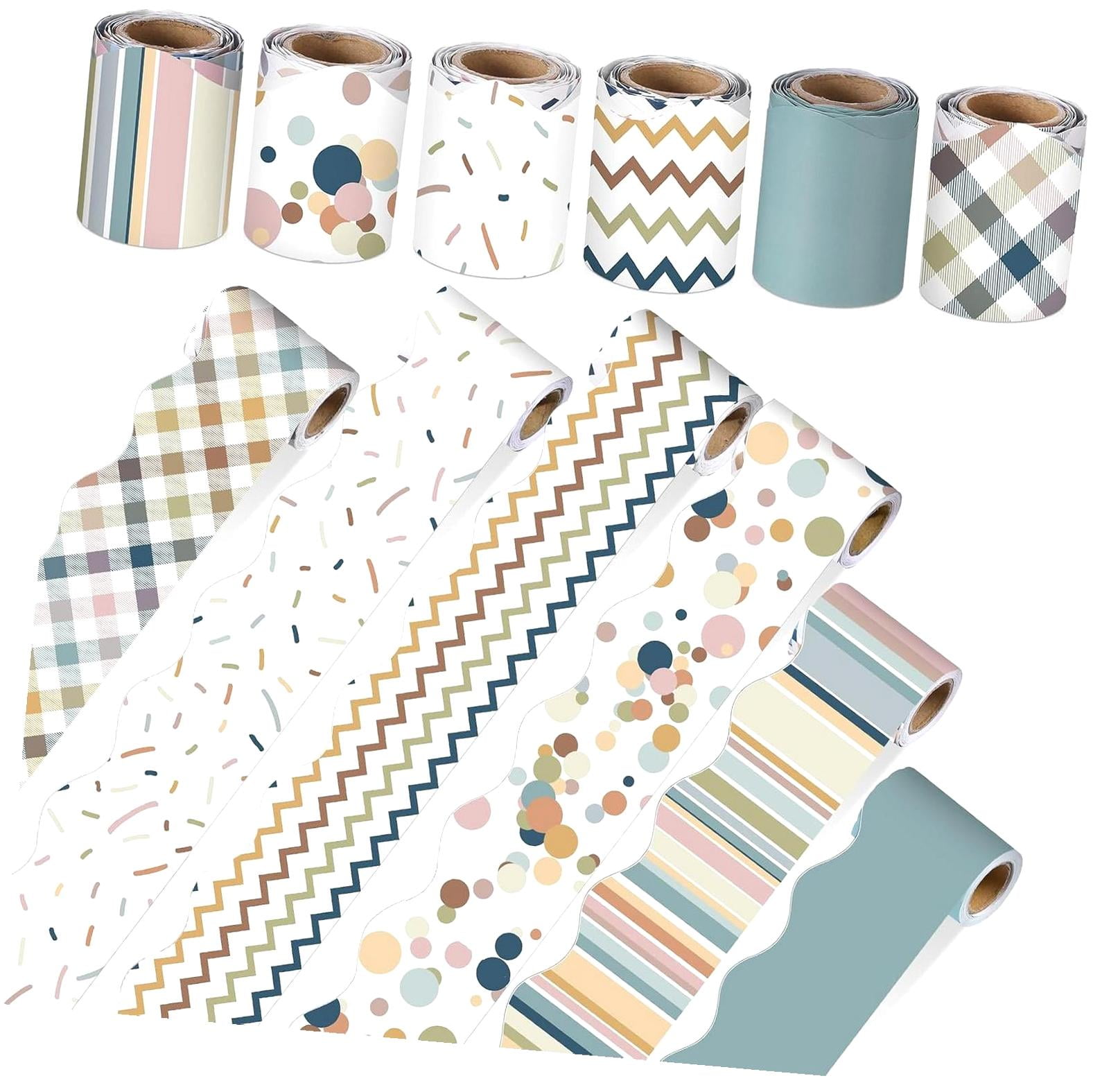 Fuliko 98.5 ft Bulletin Board Borders Classroom Decoration 6 Rolls ...