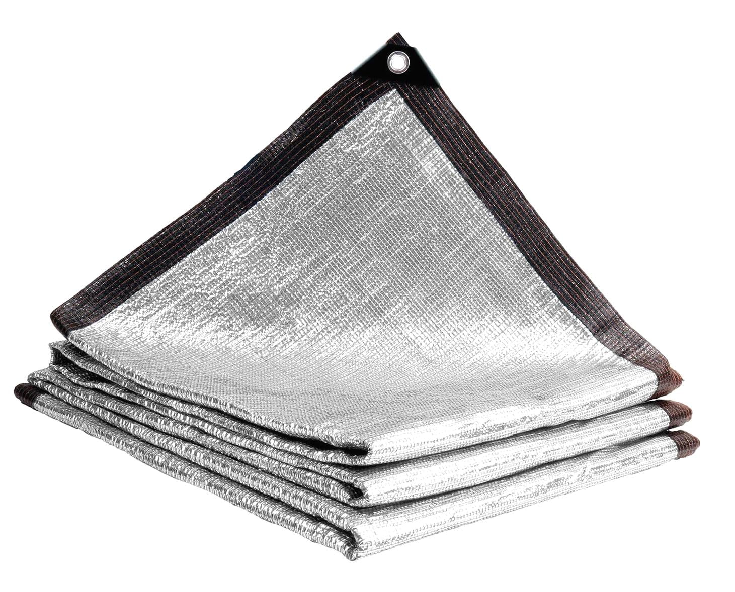 Fuliko 99% 10x12FT Aluminum Shade Cloth Reflective Sun Shade Cover ...