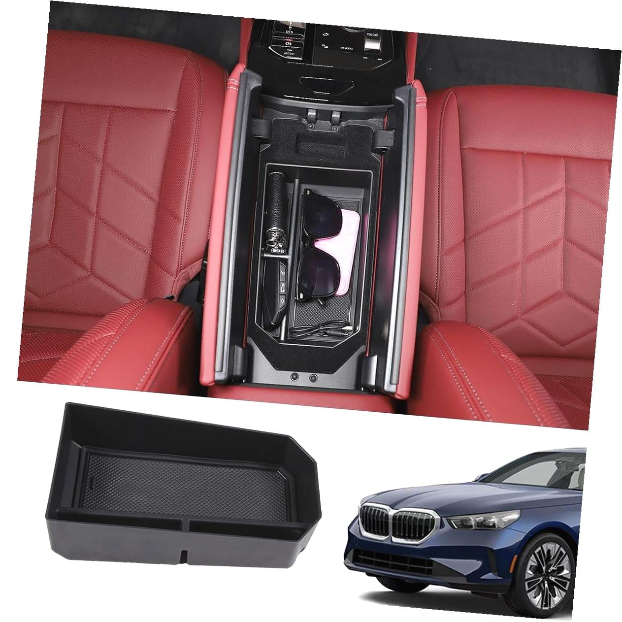 Fuliko ABS Car Console Organizer Center Console Tray with 5 Series G60 ...