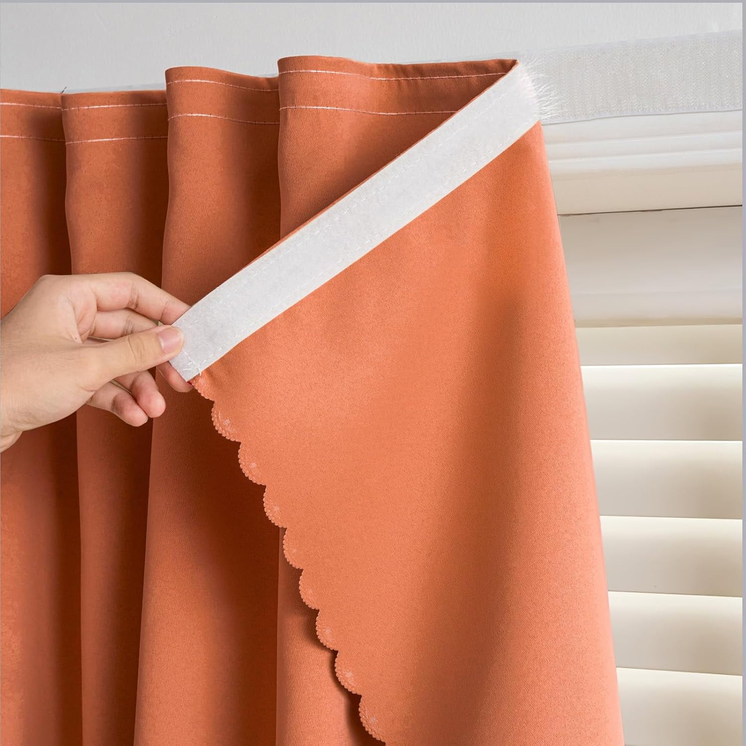 Fuliko Adhesive Curtain No Holes, No Rod, to Install Curtains for ...
