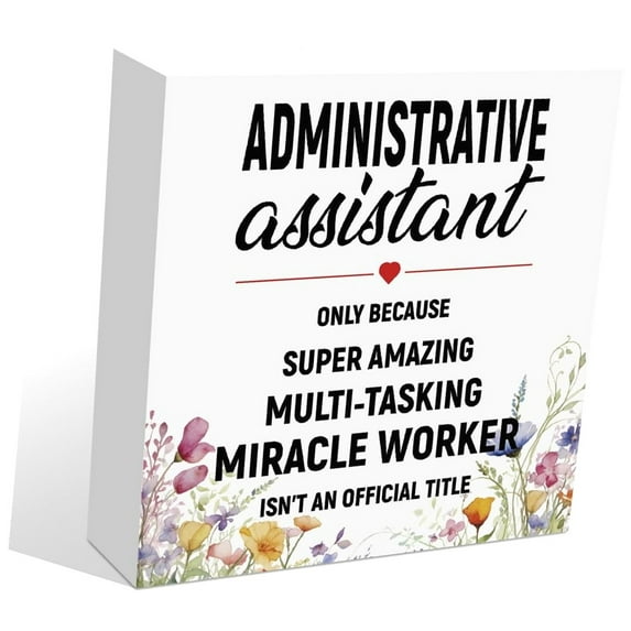 Fuliko Administrative Assistant Wooden Box Sign, Secretary Appreciation ...