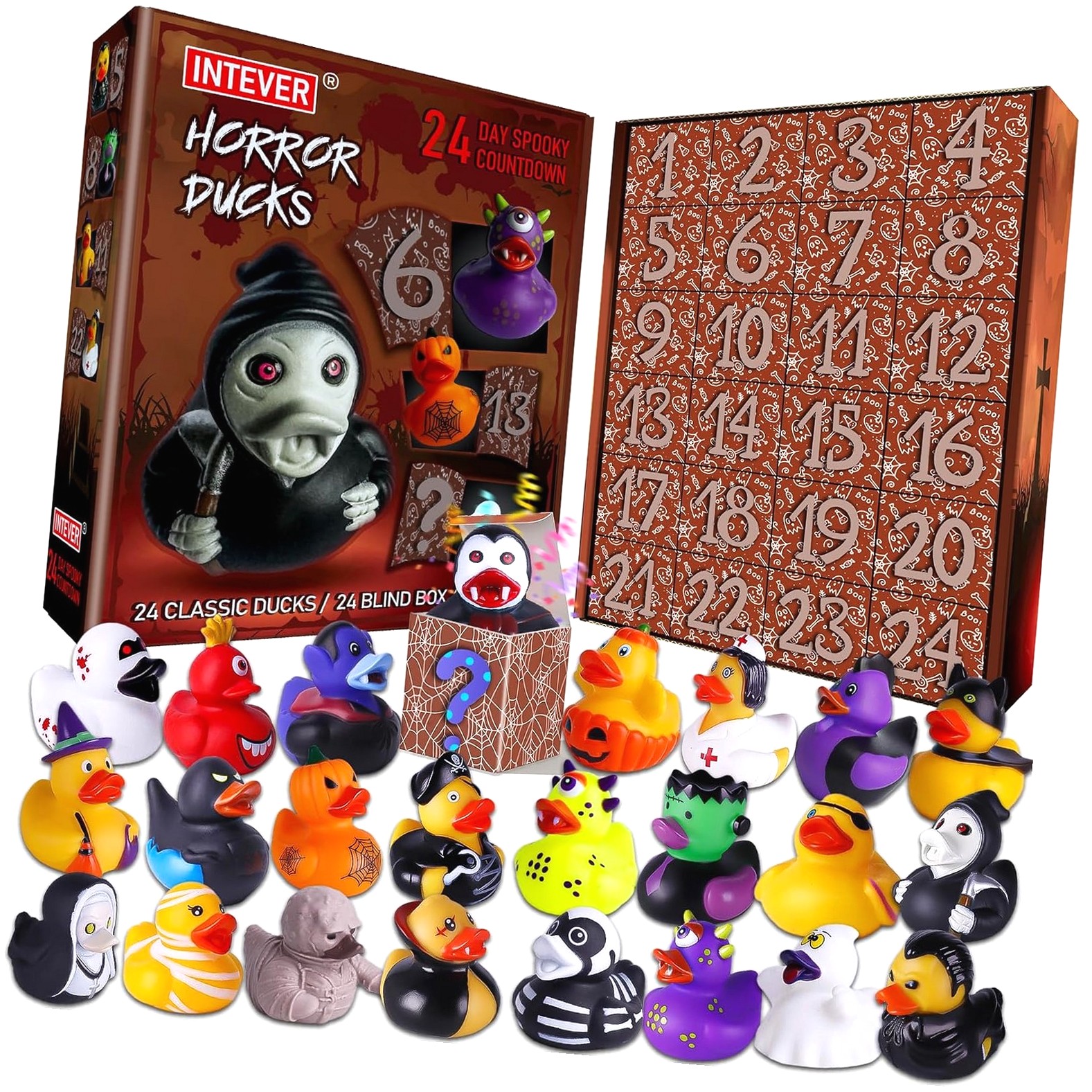 Fuliko Advent Calendar 2025 Rubber Duckies 24 Days of Spooky Countdown ...