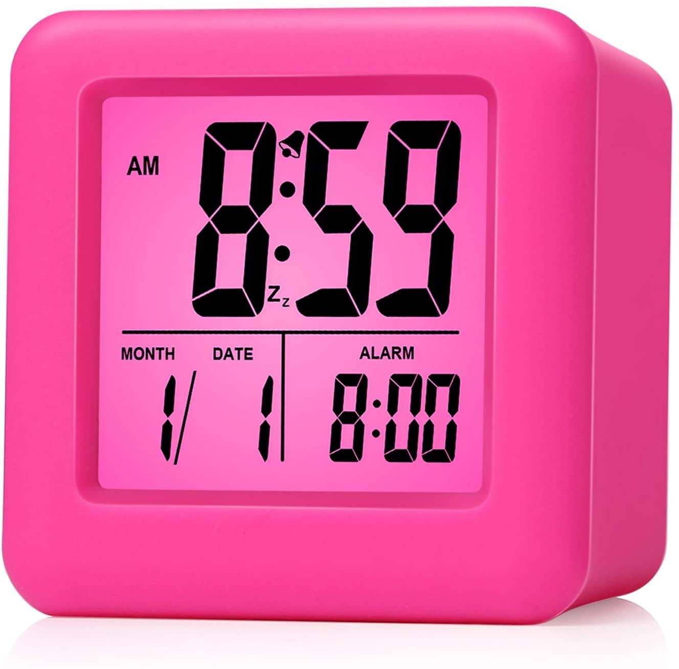 Fuliko Alarm Clock with Snooze and Nightlight, Clock Displays Time and ...