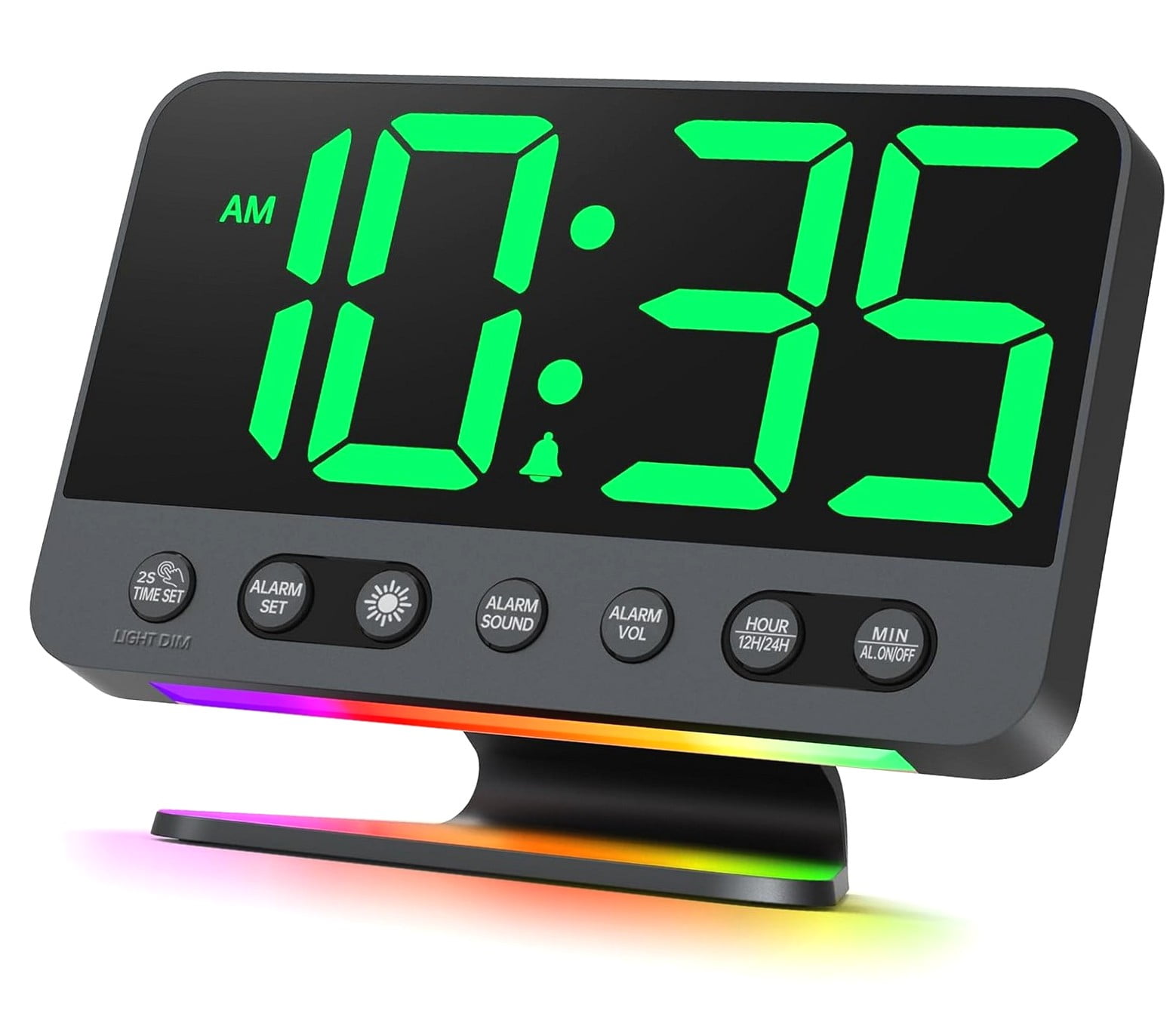Fuliko Alarm Clocks for Bedrooms: Large Bold Numbers with 5 Dimmer ...