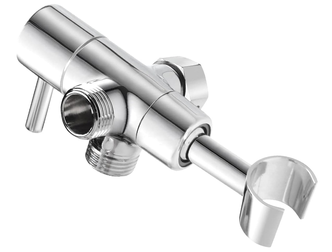 Fuliko All Metal Shower Arm 3-Way Shower Diverter with Handshower Mount ...