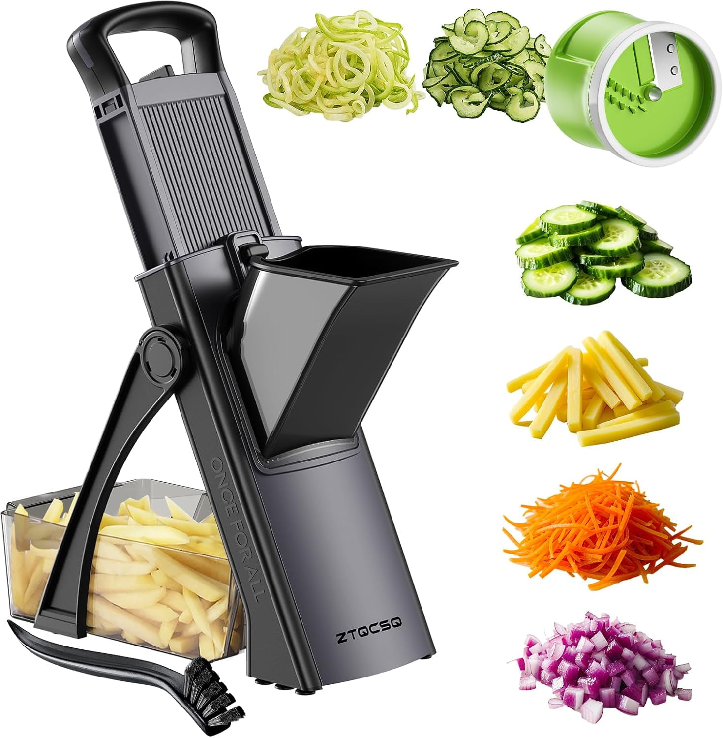 Fuliko [All in 1] Upgraded Version Safe Mandoline Slicer for Kitchen ...