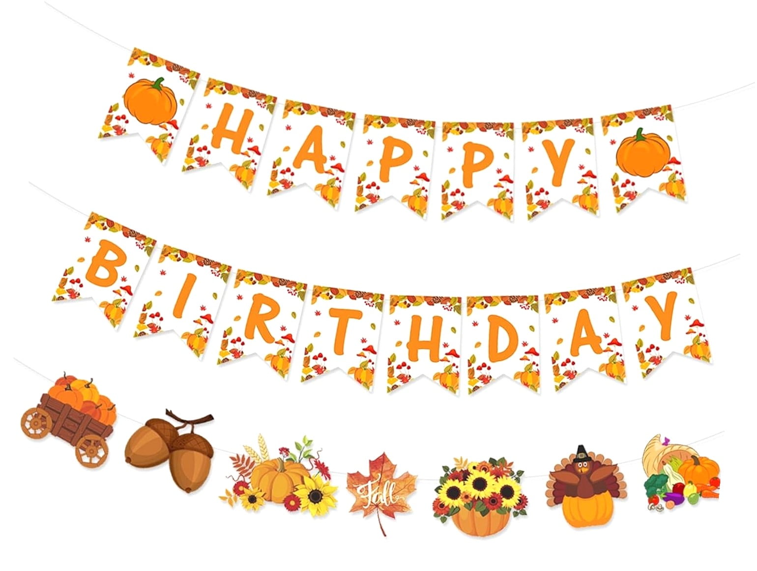 Fuliko Autumn Thanksgiving Birthday Celebration Party Decorations ...