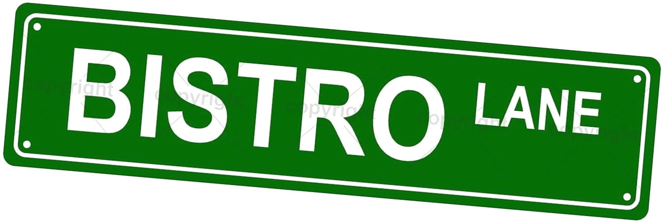 Fuliko BISTRO LANE Metal Street Sign Cafe Garage Cave Room Wall ...