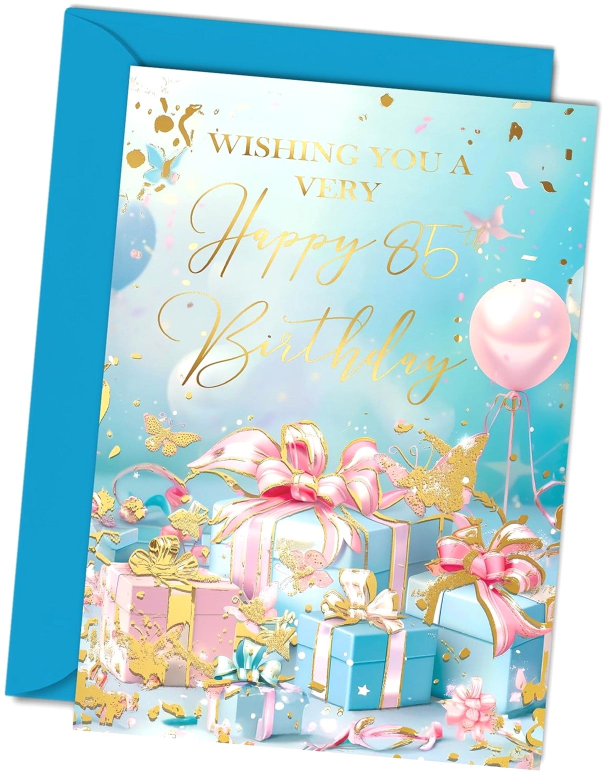 Fuliko Beautiful 85th Birthday Card for Fantastic Golden Presents ...