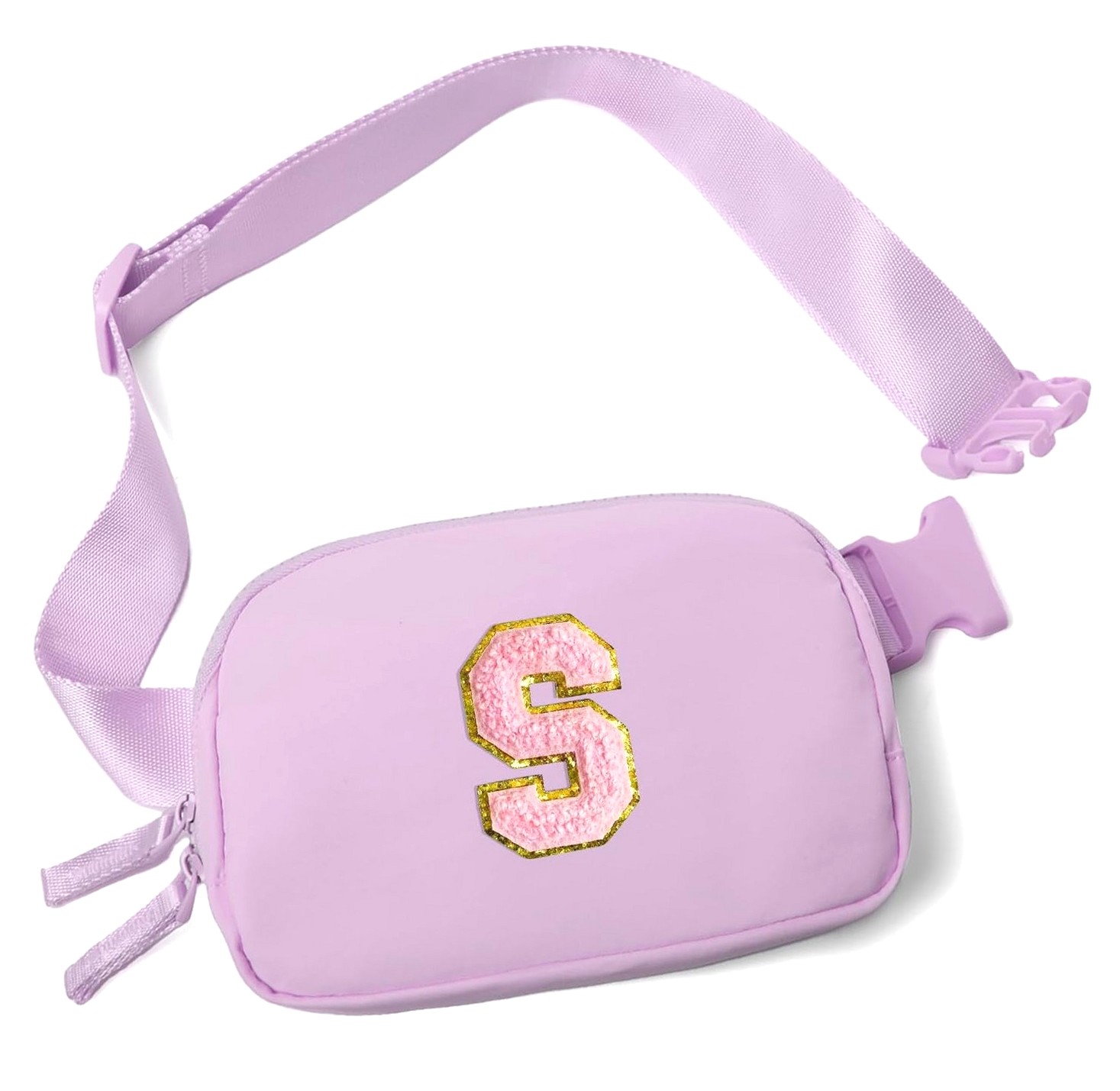 Fuliko Belt Bag Two-Way Zipper Fanny Pack Bags with Initial Letter ...