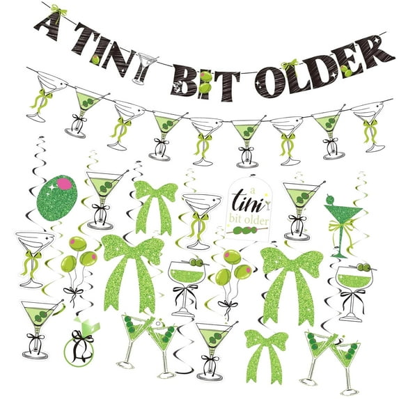 Fuliko Birthday Decorations, Pre-Strung Banners with 20 Hanging Swirls ...