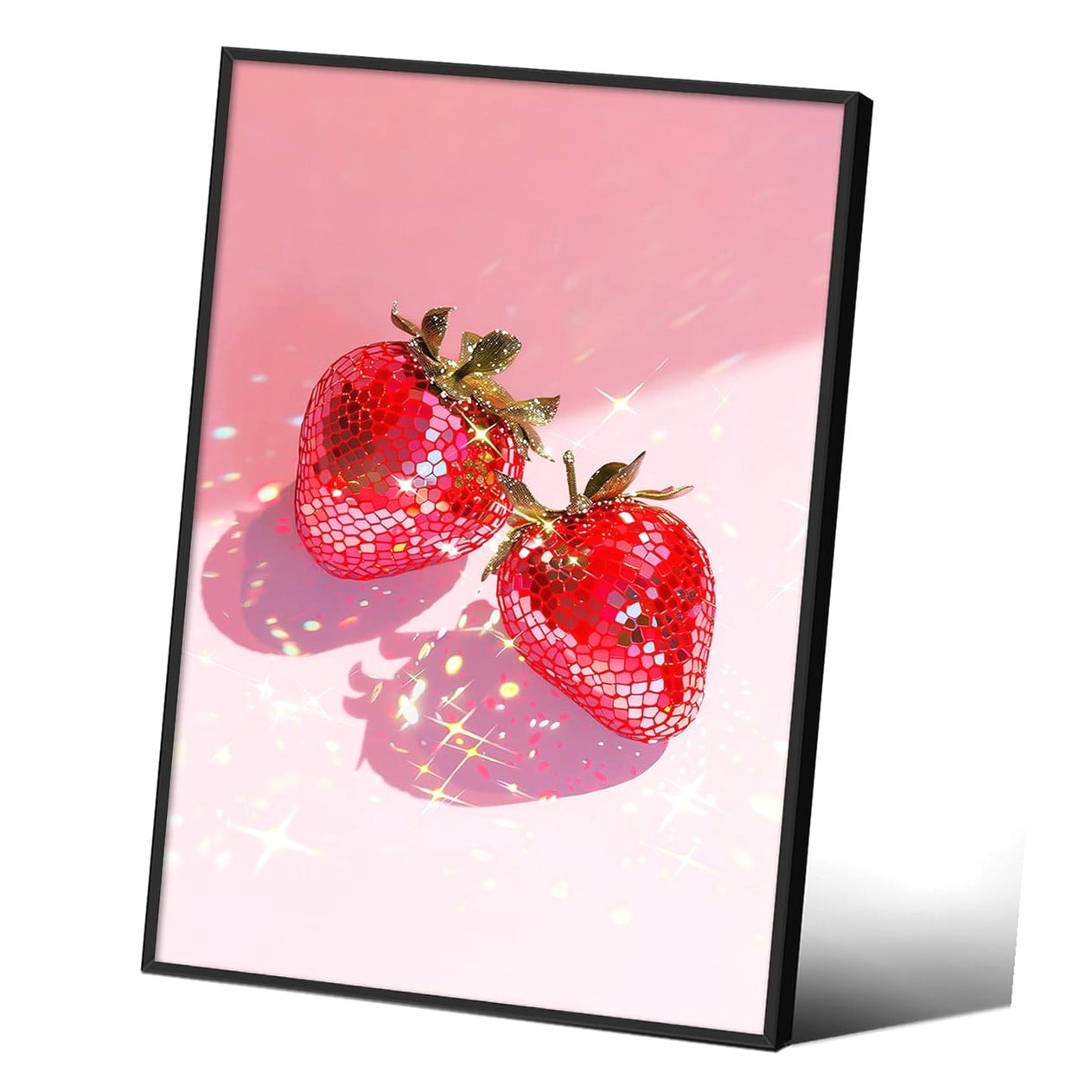 Fuliko Bling Strawberries Wall Trendy Preppy Poster 16X24 inch Kitchen ...