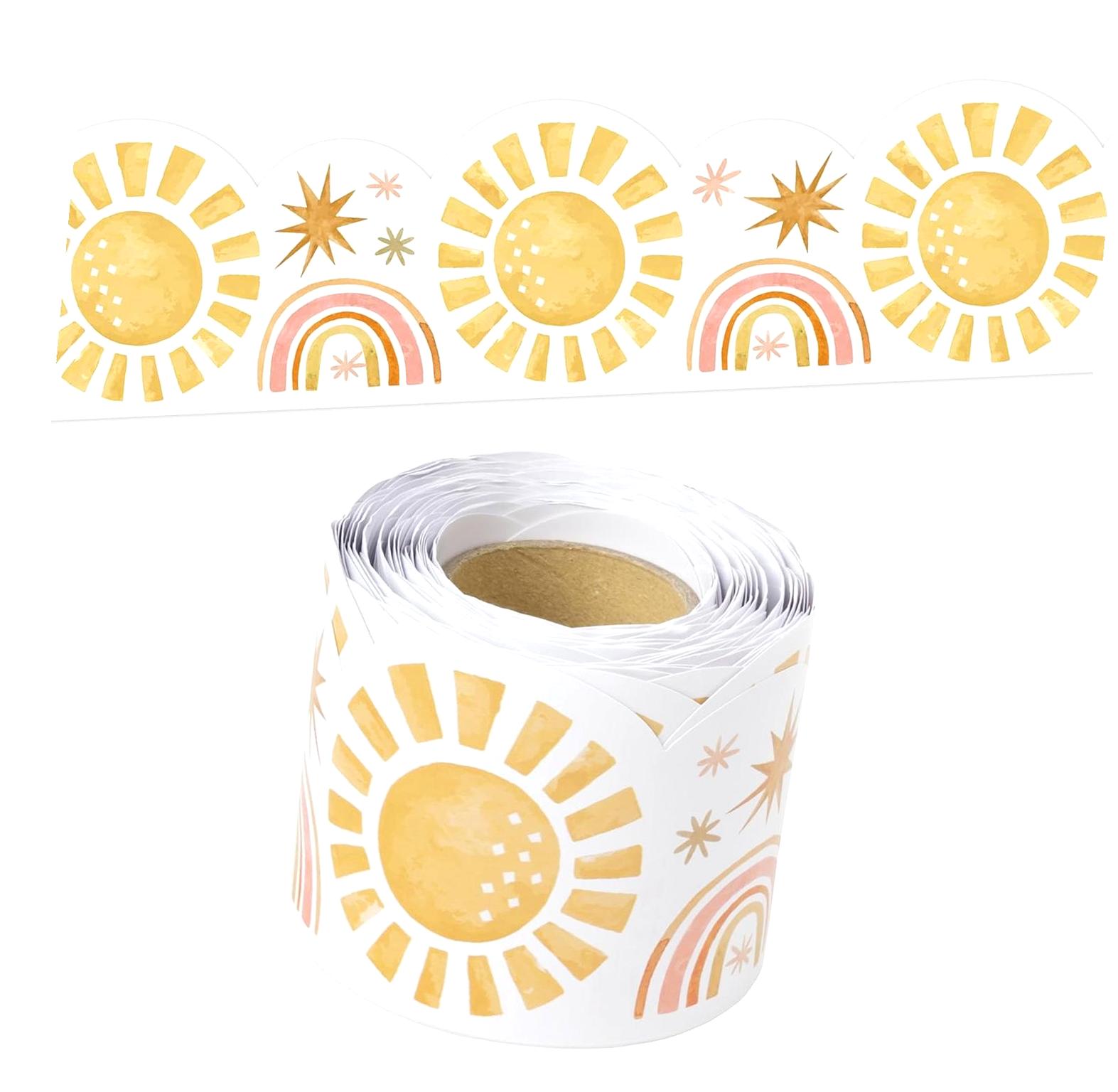 Fuliko Bohemian Sun Decorative Border - 65-foot Back to School Bohemian ...