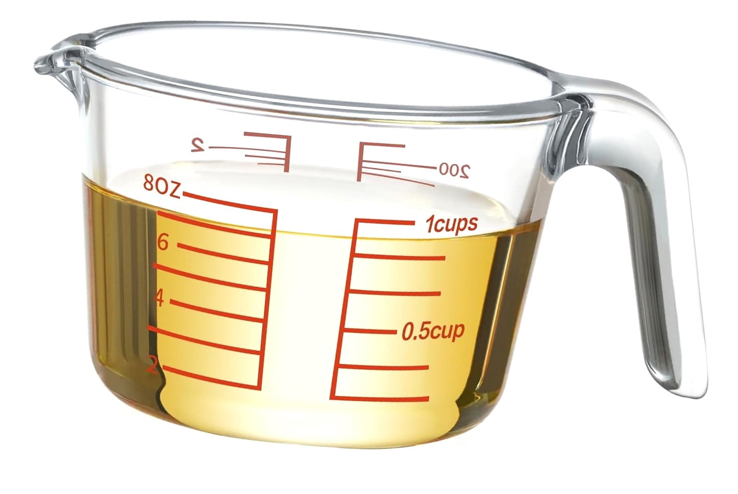 Fuliko Borosilicate 1-Cup Measuring Cup, Measuring Beaker with Multiple Measurement Scales, to ...
