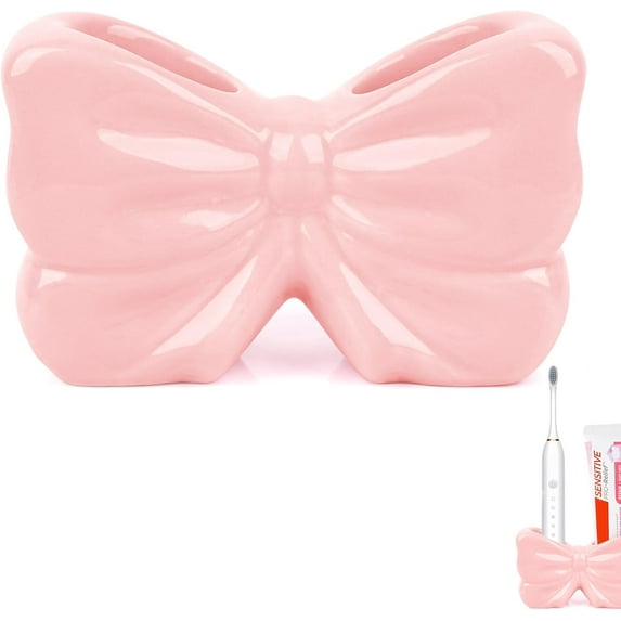 Fuliko Bow Electric Toothbrush Holder, Ceramic Toothpaste Holder ...