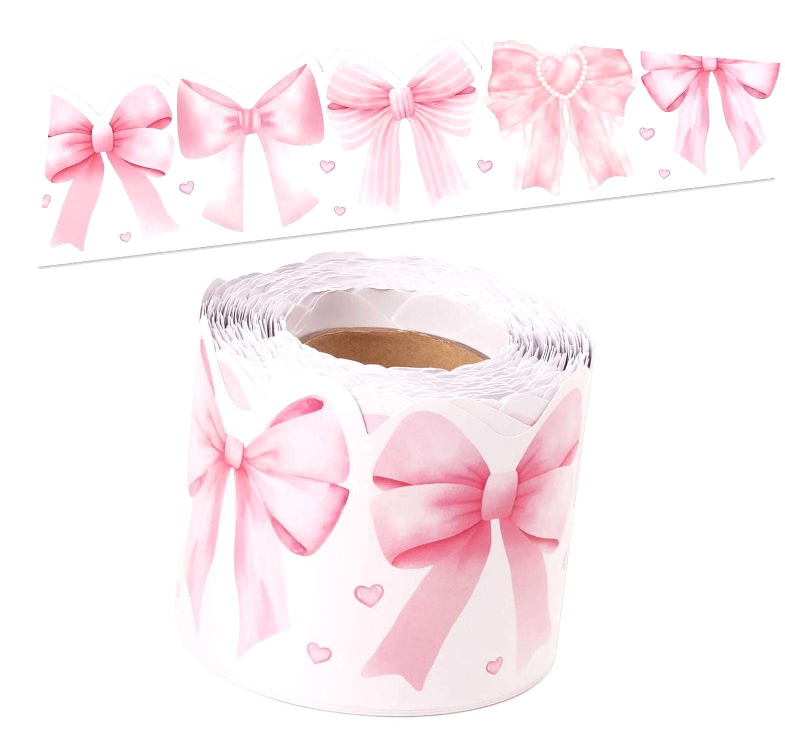 Fuliko Bows Border Trim - 65ft Back to School Watercolor Bow Coquette ...