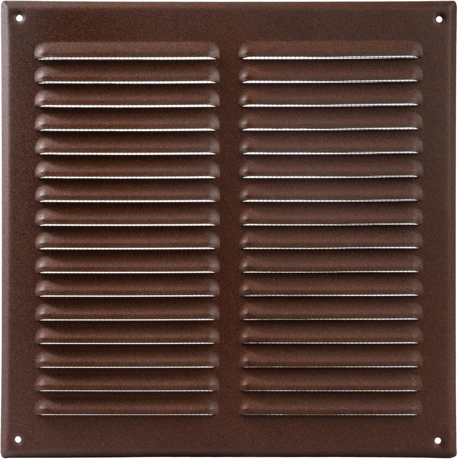 Fuliko Brown Metal 10'' Inch Square Ventilation Grille Inside/Outside ...