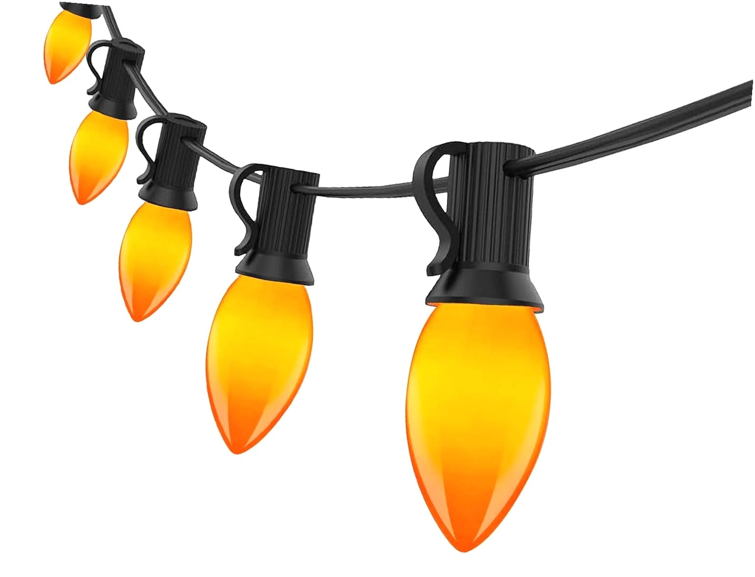 Fuliko C9 Orange Lights, 25FT C9 String Lights with 27 Orange Bulbs ...
