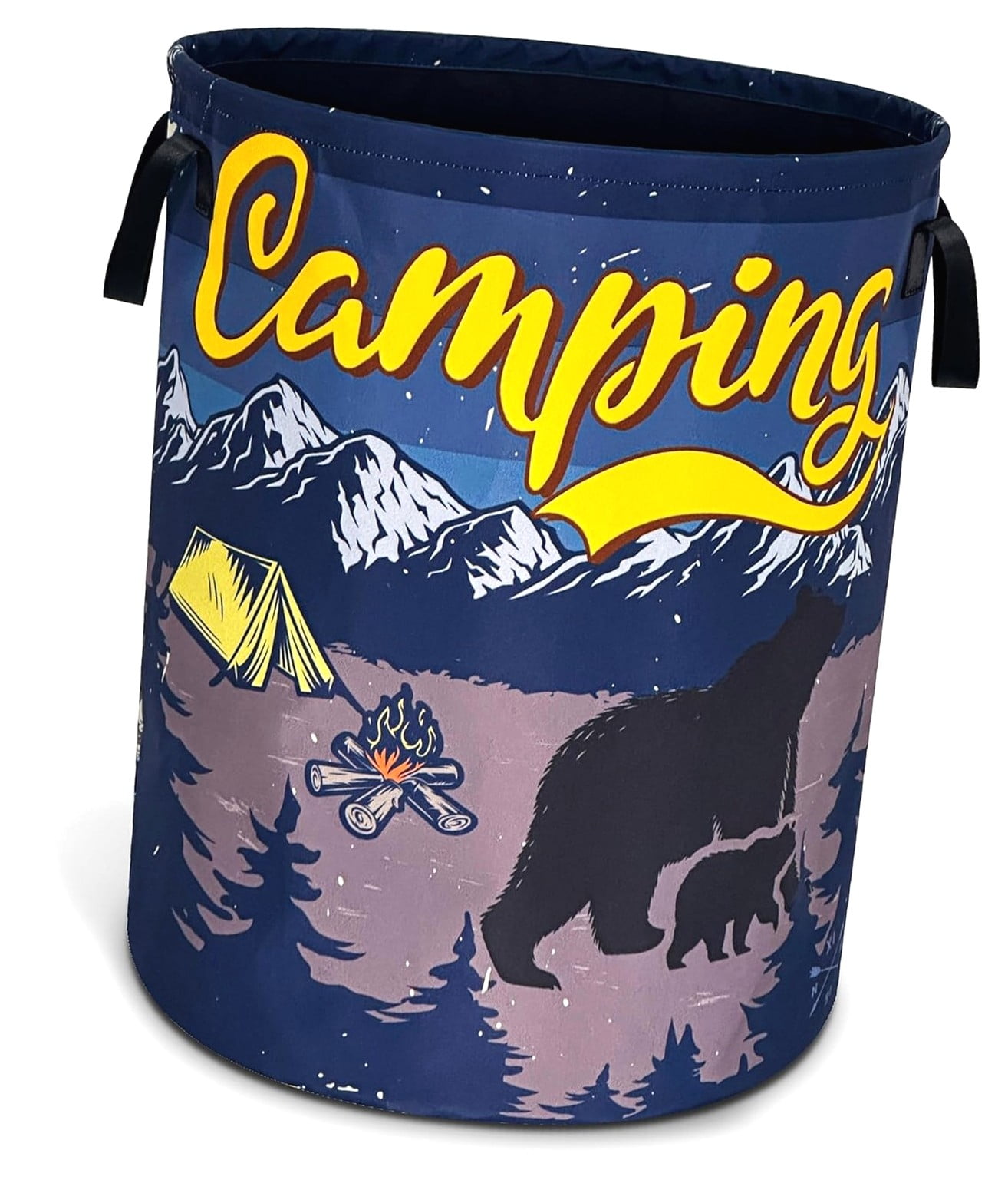Fuliko Camping Laundry Basket Cloth Mountain Tents Bonfires Laundry ...
