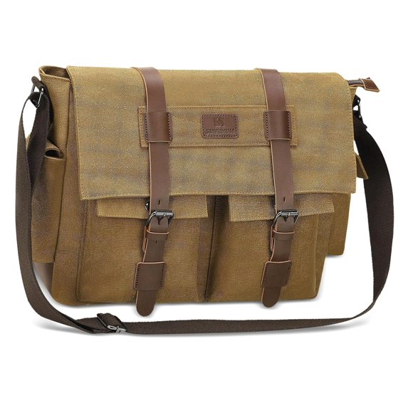 Fuliko Canvas Bag for Work and , Shoulder Bag with Multiple Pockets and ...