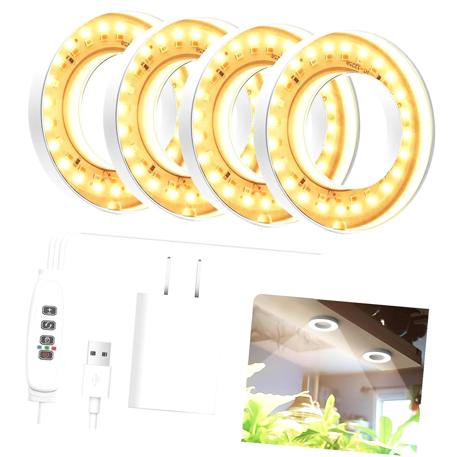 Fuliko Ceiling Grow Lights for Indoor Plants, 192 LEDs Full Plant Light ...