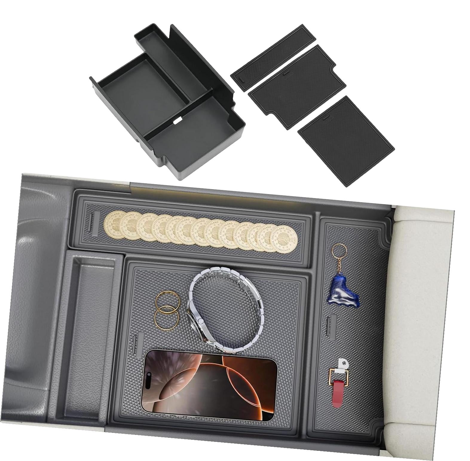 Fuliko Center Console Organizer for 2022-2025 Pathfinder, featuring an ...