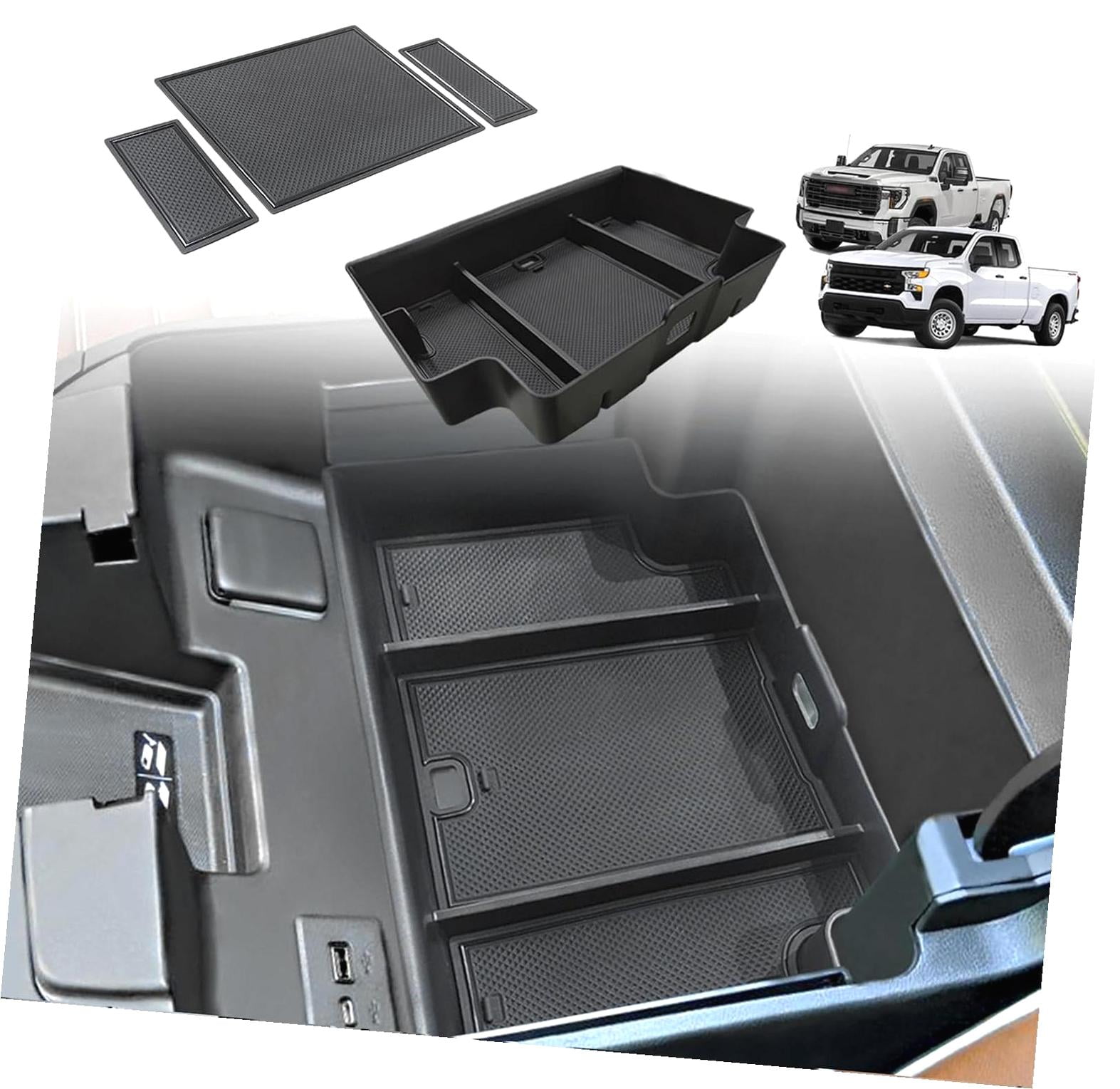 Fuliko Center Console Storage for 2022-2025 Chevy Silverado/1500, 2024 ...