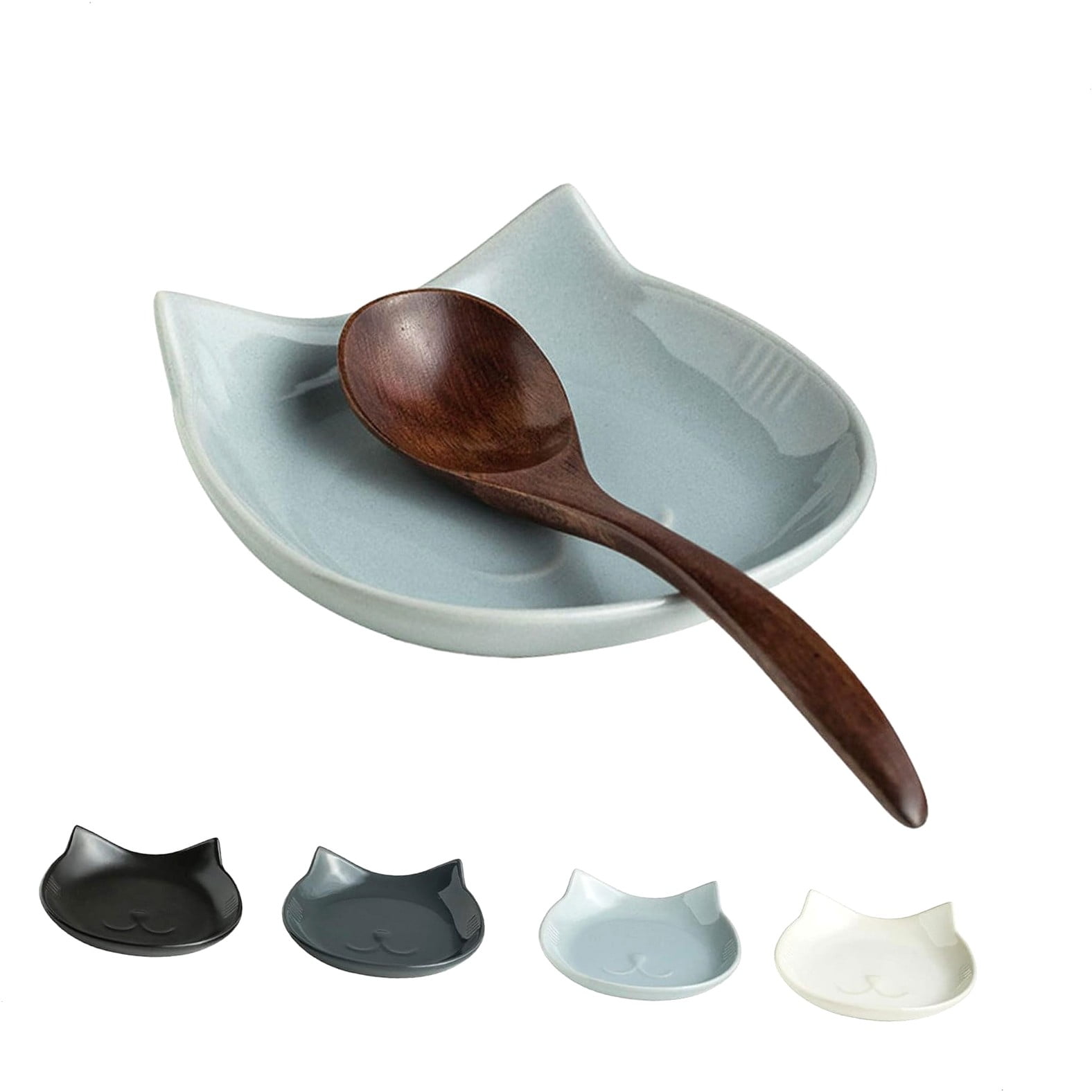 Fuliko Ceramic Spoon Rest for Kitchen, 5.12 Inches Spoon Holder for Stove Top, Utensil Rest ...