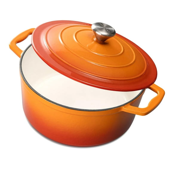 Fuliko Chef Dutch Oven Pot with Lid 5QT, Enameled Cast Iron Dutch Oven ...