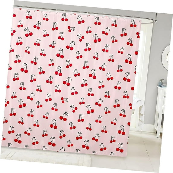 Fuliko Cherry Toddler Shower Curtains Fruit Shower Curtain Boys Girls ...