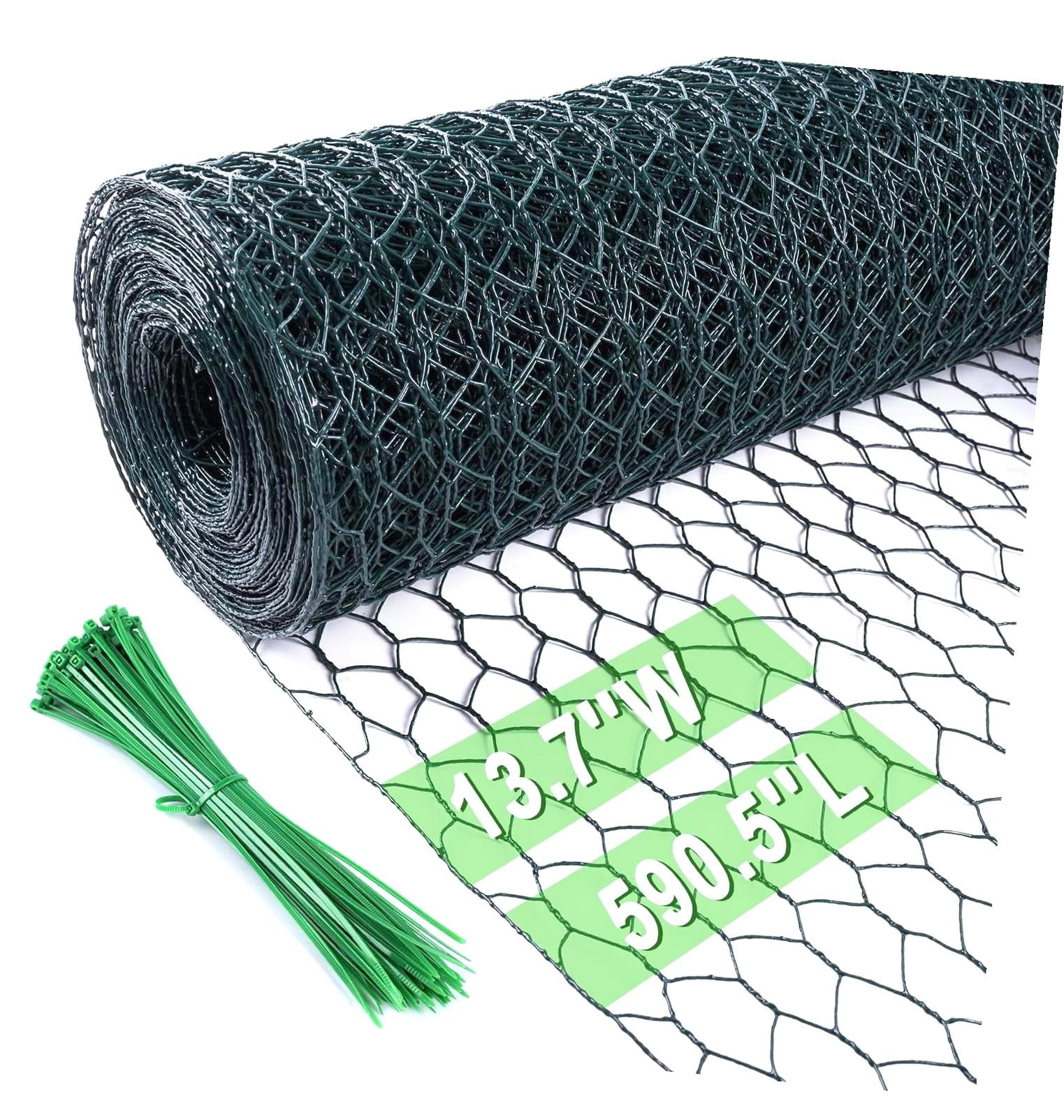Fuliko Chicken Wire 13.7 in x 590.5 in Poultry Wire Netting Hexagonal ...