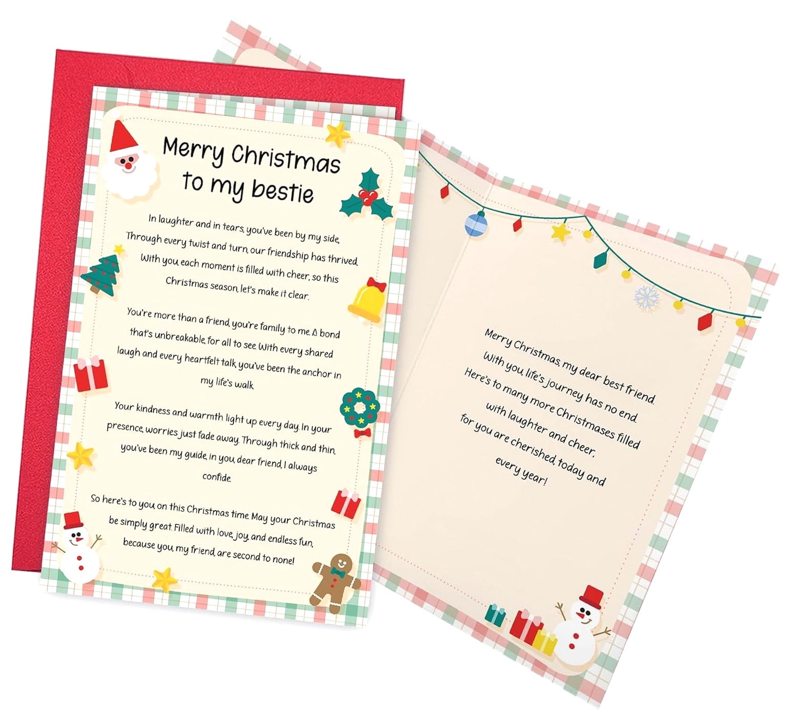 Fuliko Christmas Card for Friend, Humorous Xmas Appreciation Card for ...