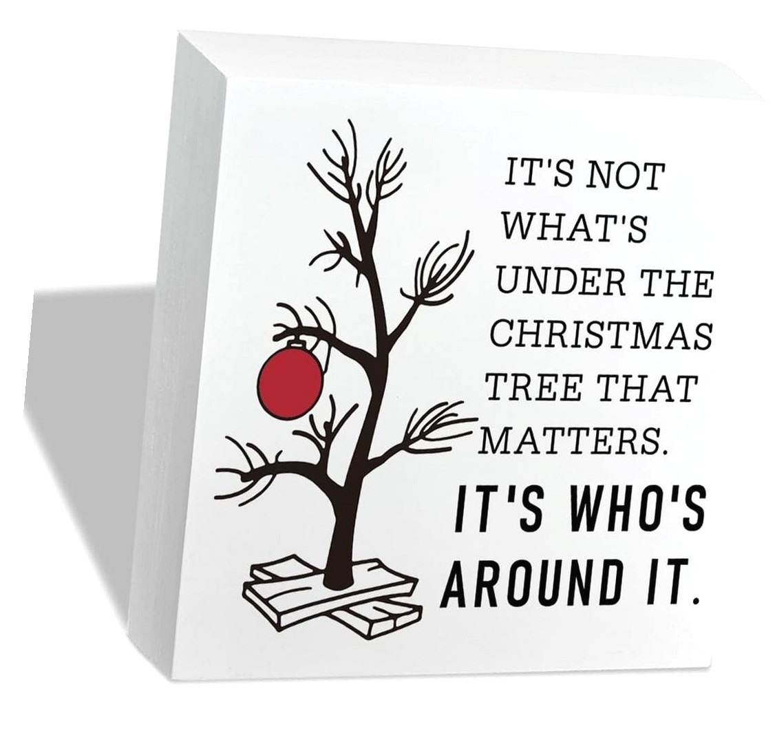 Fuliko Christmas Decor, Christmas Wooden Box Signs, Wood Plaques Sign ...