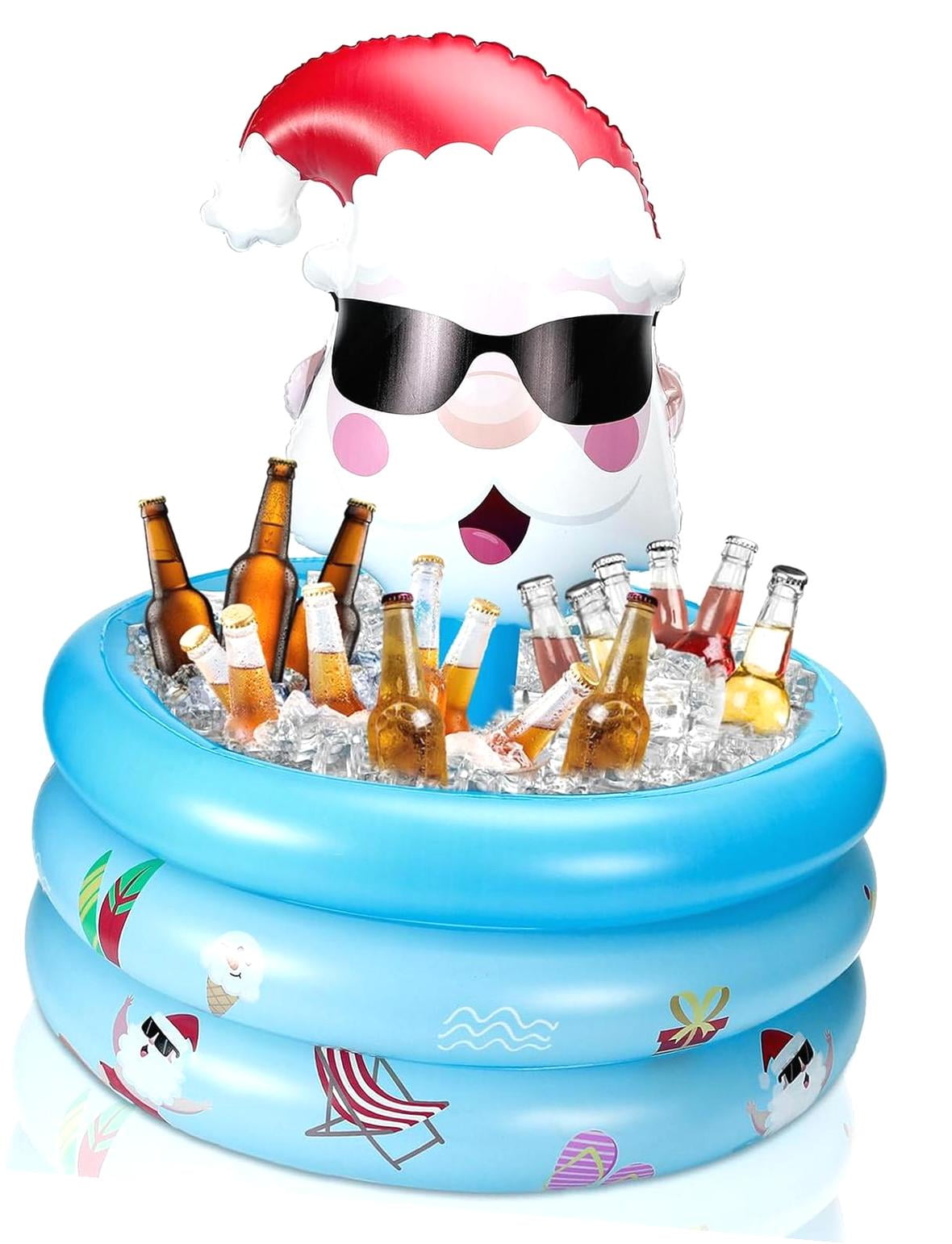 Fuliko Christmas in July Party Decoration Inflatable Santa Coolers PVC ...