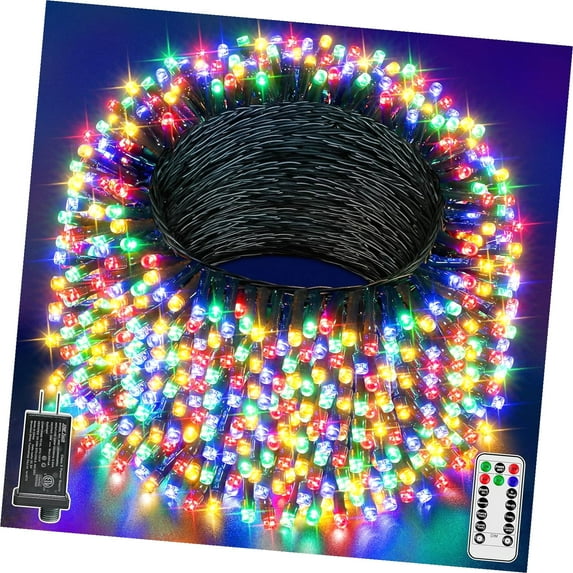 Fuliko Christmas Lights 131FT 400 LEDs, Christmas Tree Light with 8 ...
