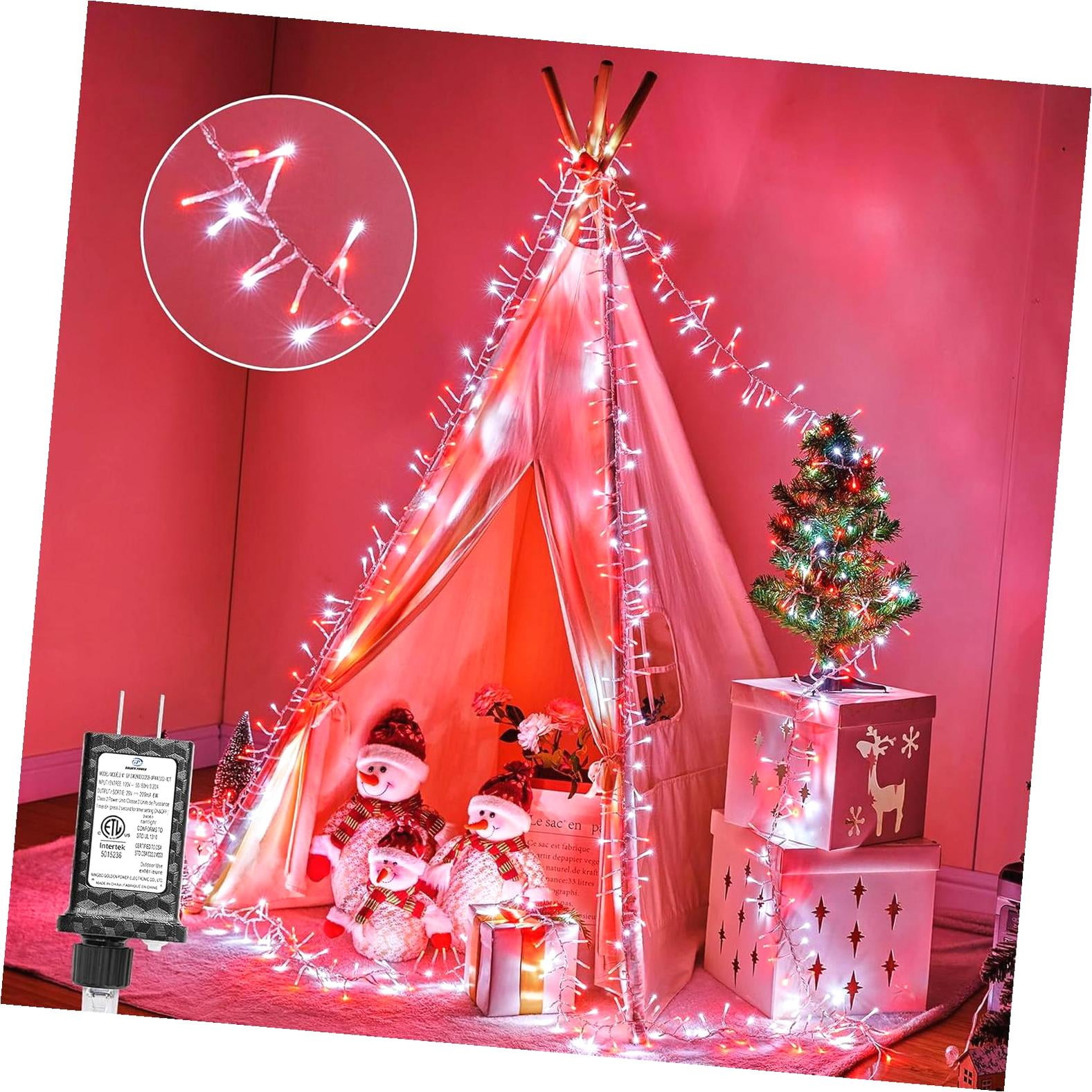 Fuliko Christmas Lights Cluster Lights 200 10 Ft Christmas String ...